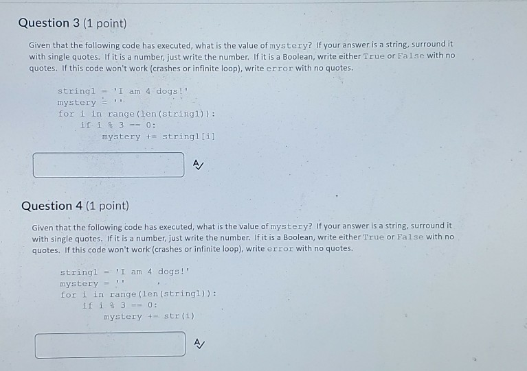 Solved Question 1 (1 point) Given the following code has | Chegg.com