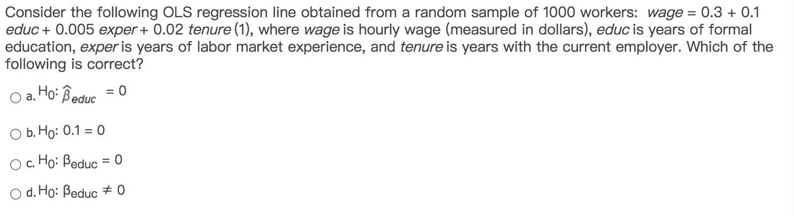 Solved Consider the following multiple linear regression | Chegg.com