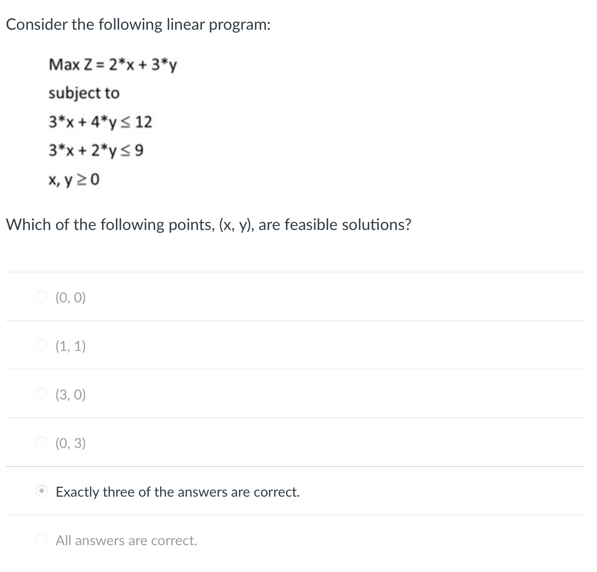 Solved Consider the following linear program: MaxZ=2∗x+3∗y | Chegg.com