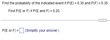 Solved Find the probability of the indicated event if | Chegg.com