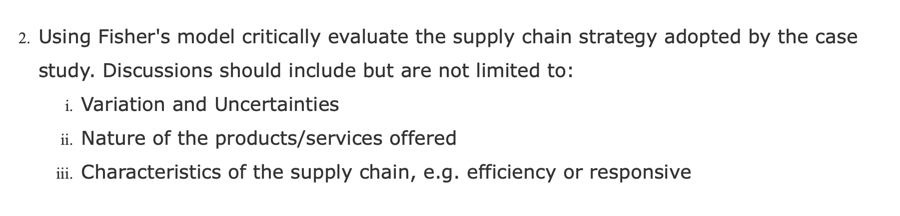 Solved 2. Using Fisher's model critically evaluate the | Chegg.com