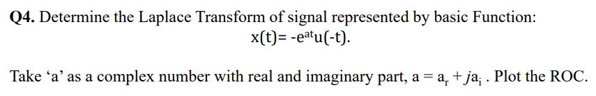 Solved Q4. ﻿Determine the Laplace Transform of signal | Chegg.com