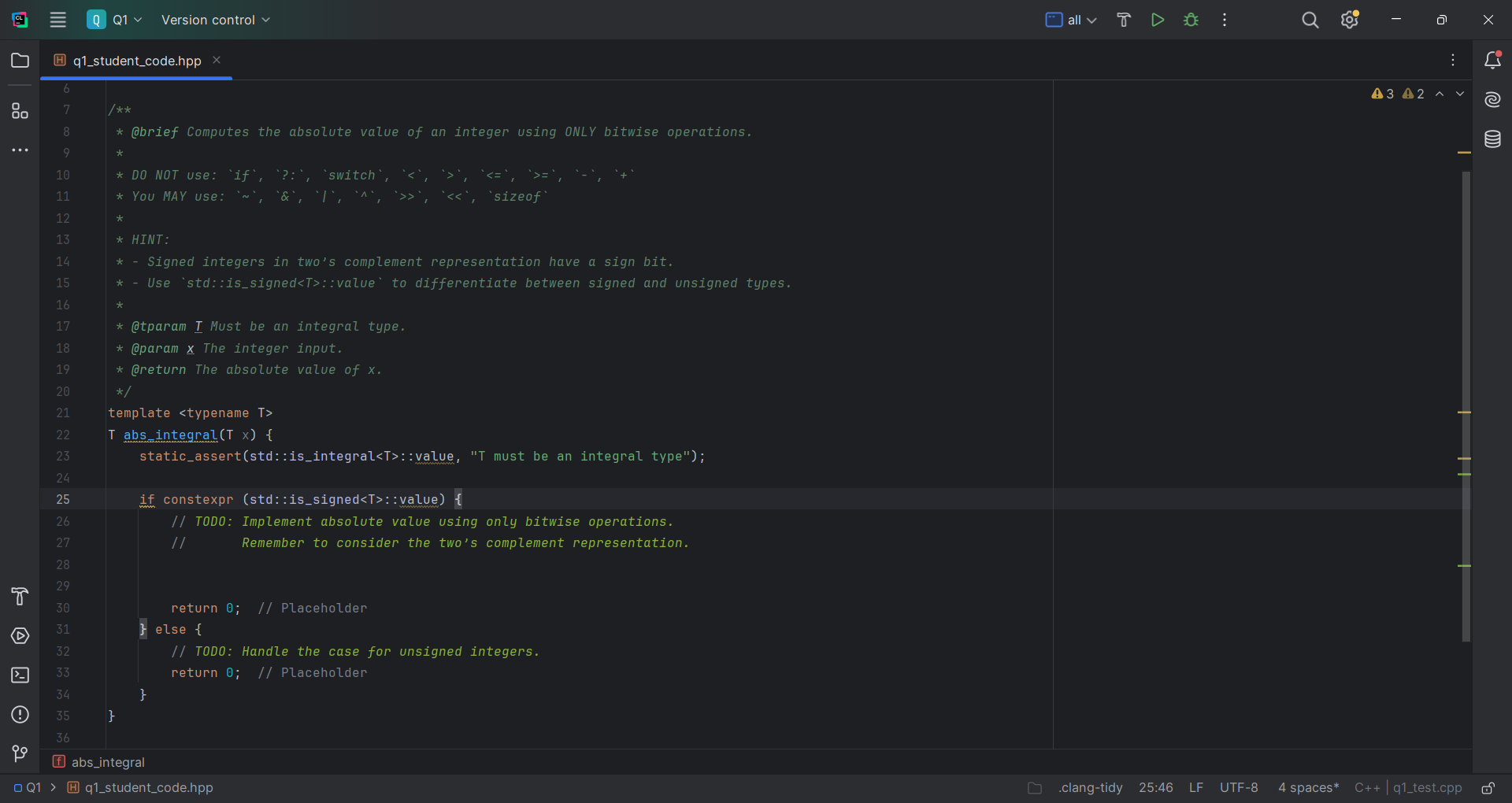 #ifndef Q1_STUDENT_CODE_HPP #define | Chegg.com
