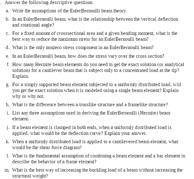 Solved Answer the following descriptive questions. a. Write | Chegg.com