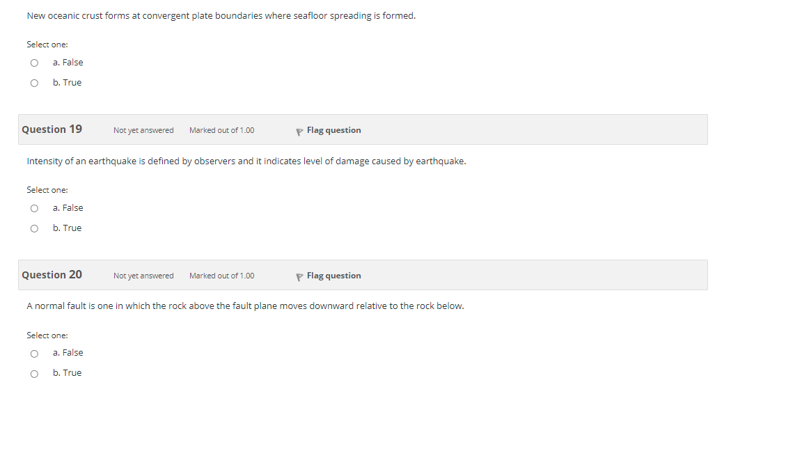 Solved New oceanic crust forms at convergent plate | Chegg.com
