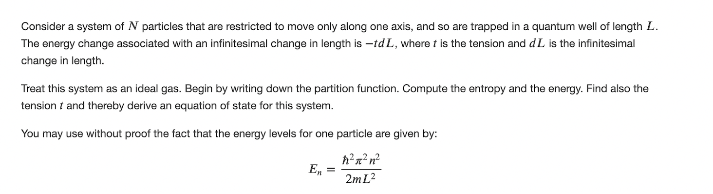 Solved Consider a system of N particles that are restricted | Chegg.com