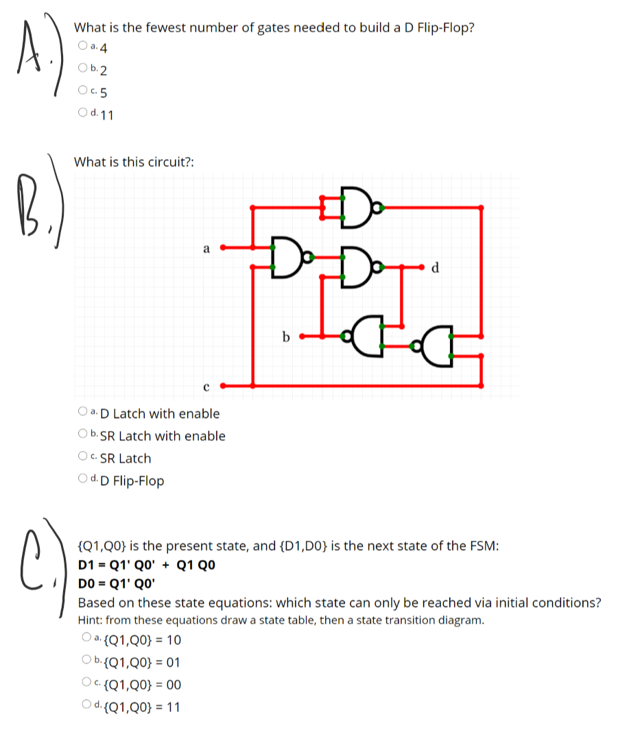 Solved What is the fewest number of gates needed to build a | Chegg.com