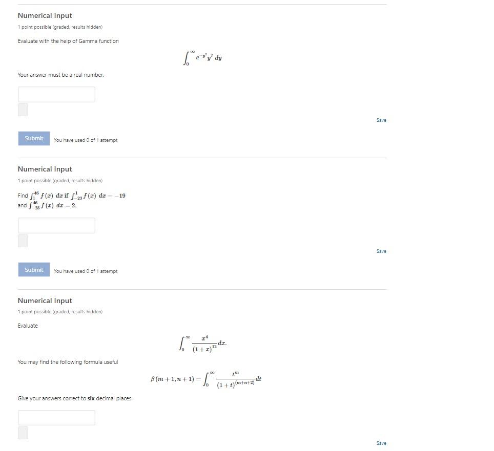 Solved Numerical Input 1 point possible (graded, results | Chegg.com