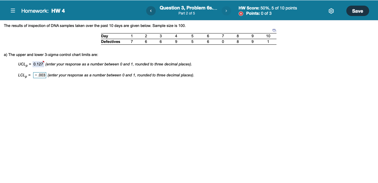 Solved = Homework: HW 4 Question 3, Problem 6s.... Part 2 of | Chegg.com