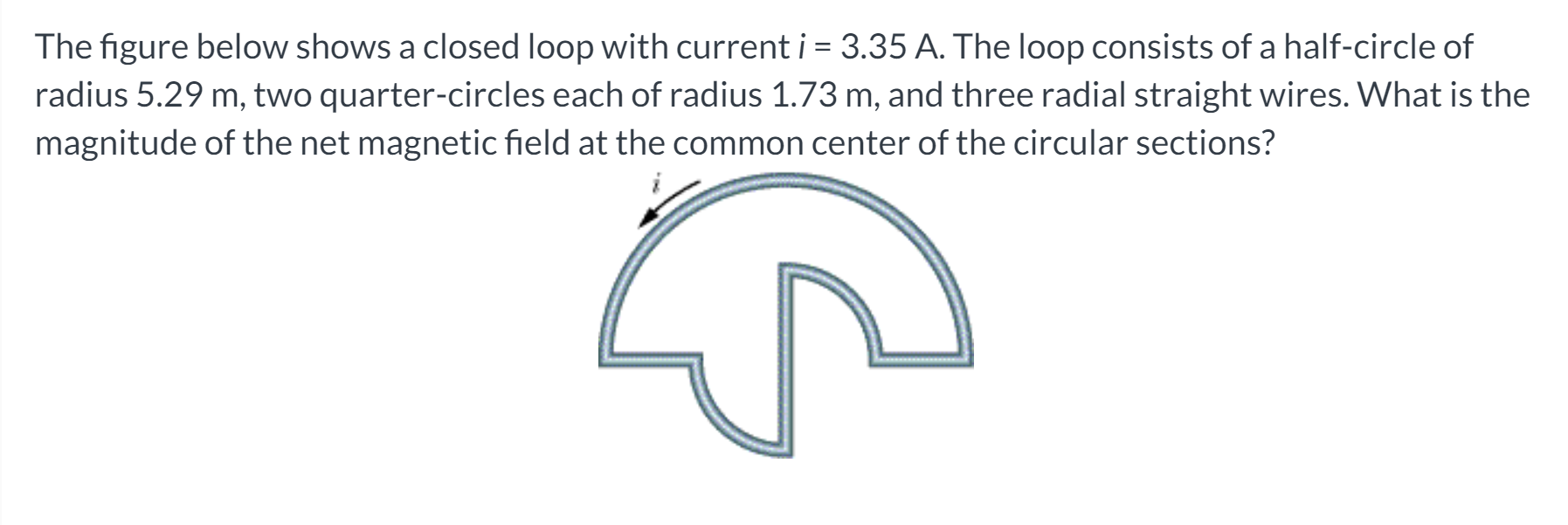 Solved The figure below shows a closed loop with current i = | Chegg.com