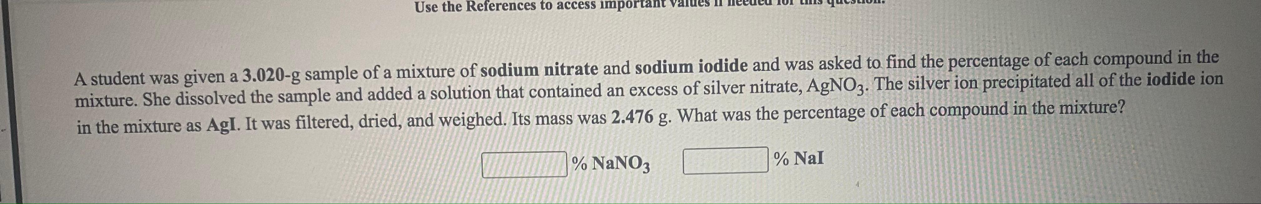 Solved Use the References to access important a A student | Chegg.com