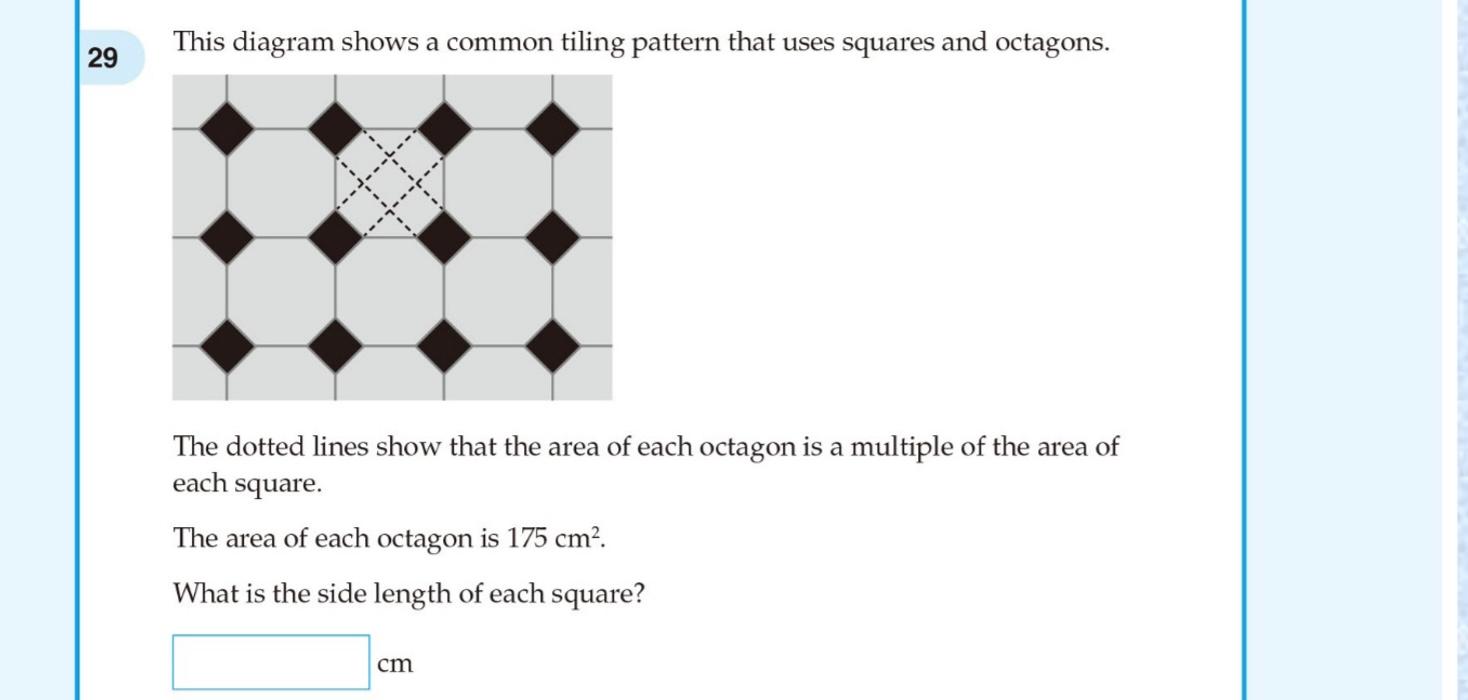 Solved 29 This diagram shows a common tiling pattern that | Chegg.com