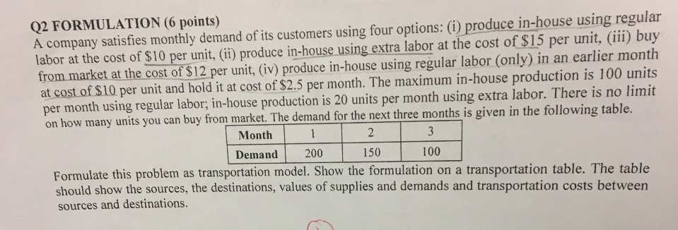 Solved Formulate this problem as transportation model and | Chegg.com