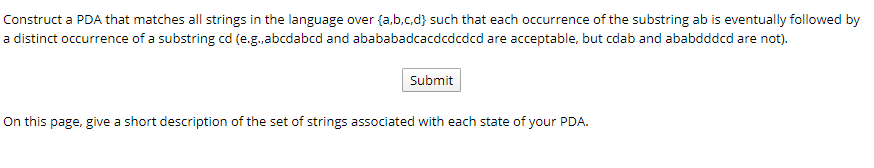 Solved Construct a PDA that matches all strings in the | Chegg.com