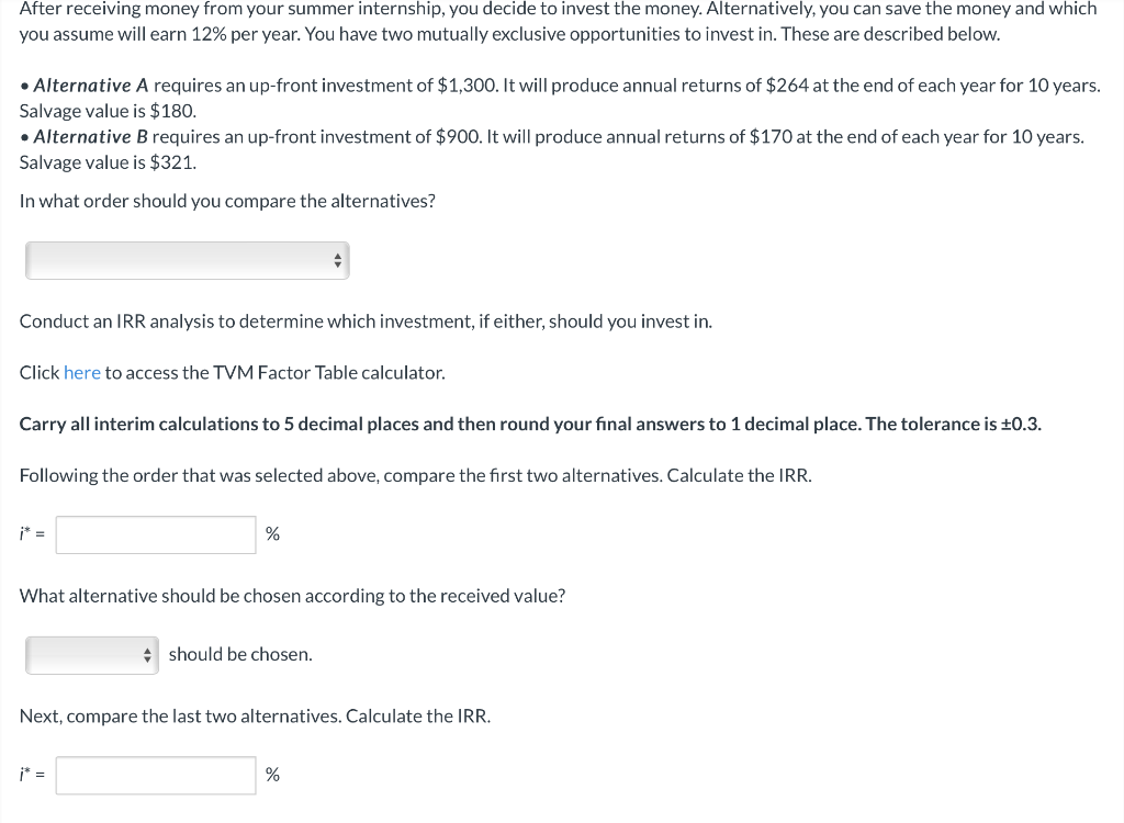 After receiving money from your summer internship, | Chegg.com