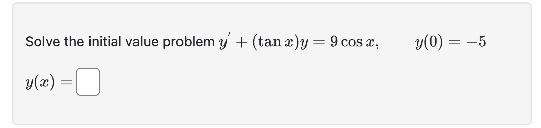 Solved Solve the initial value problem | Chegg.com