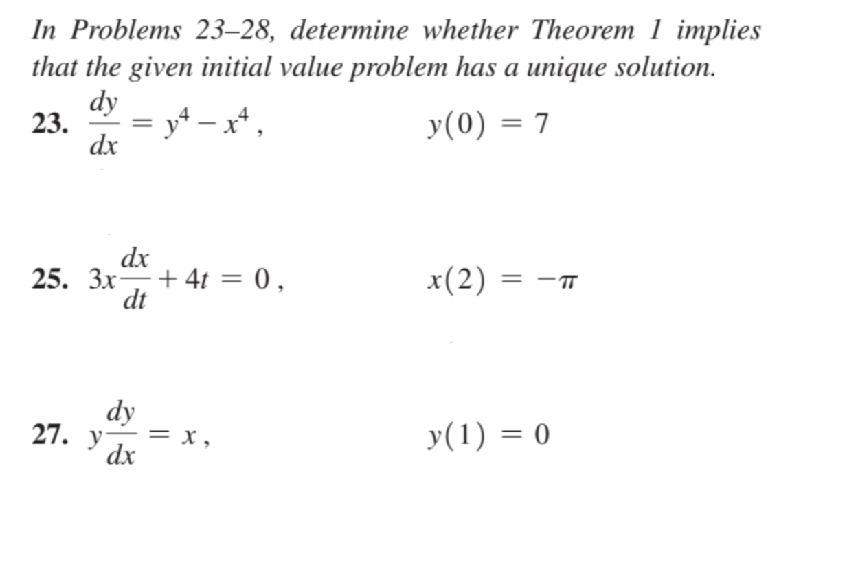Solved In Problems 23 28 Determine Whether Theorem 1 