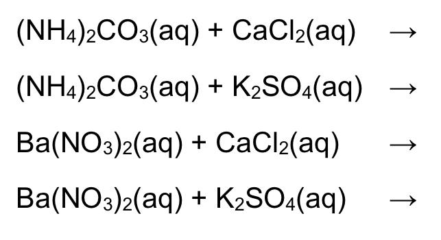 Solved (NH4)2CO3(aq) + CaCl2(aq) (NH4)2CO3(aq) + K2SO4(aq) | Chegg.com