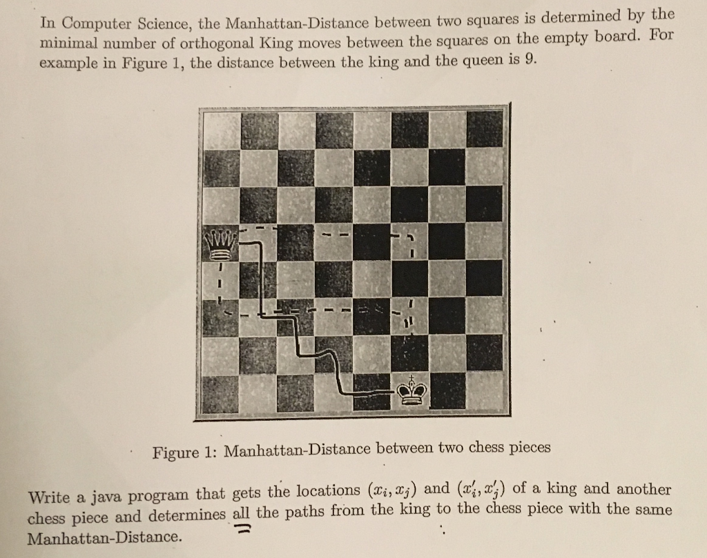 In Computer Science, the Manhattan-Distance between | Chegg.com