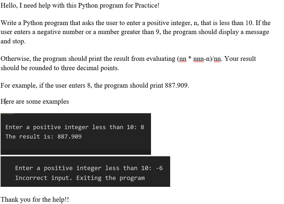 Solved Hello, I need help with this Python program for | Chegg.com