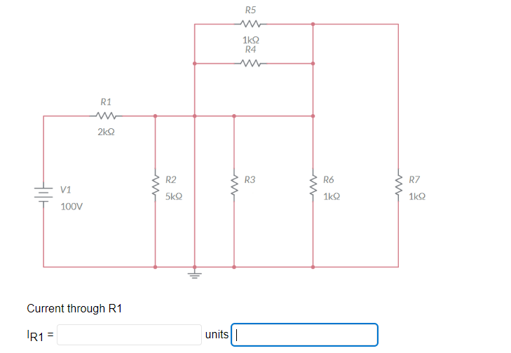 Solved Current through R1 IR1= units | Chegg.com