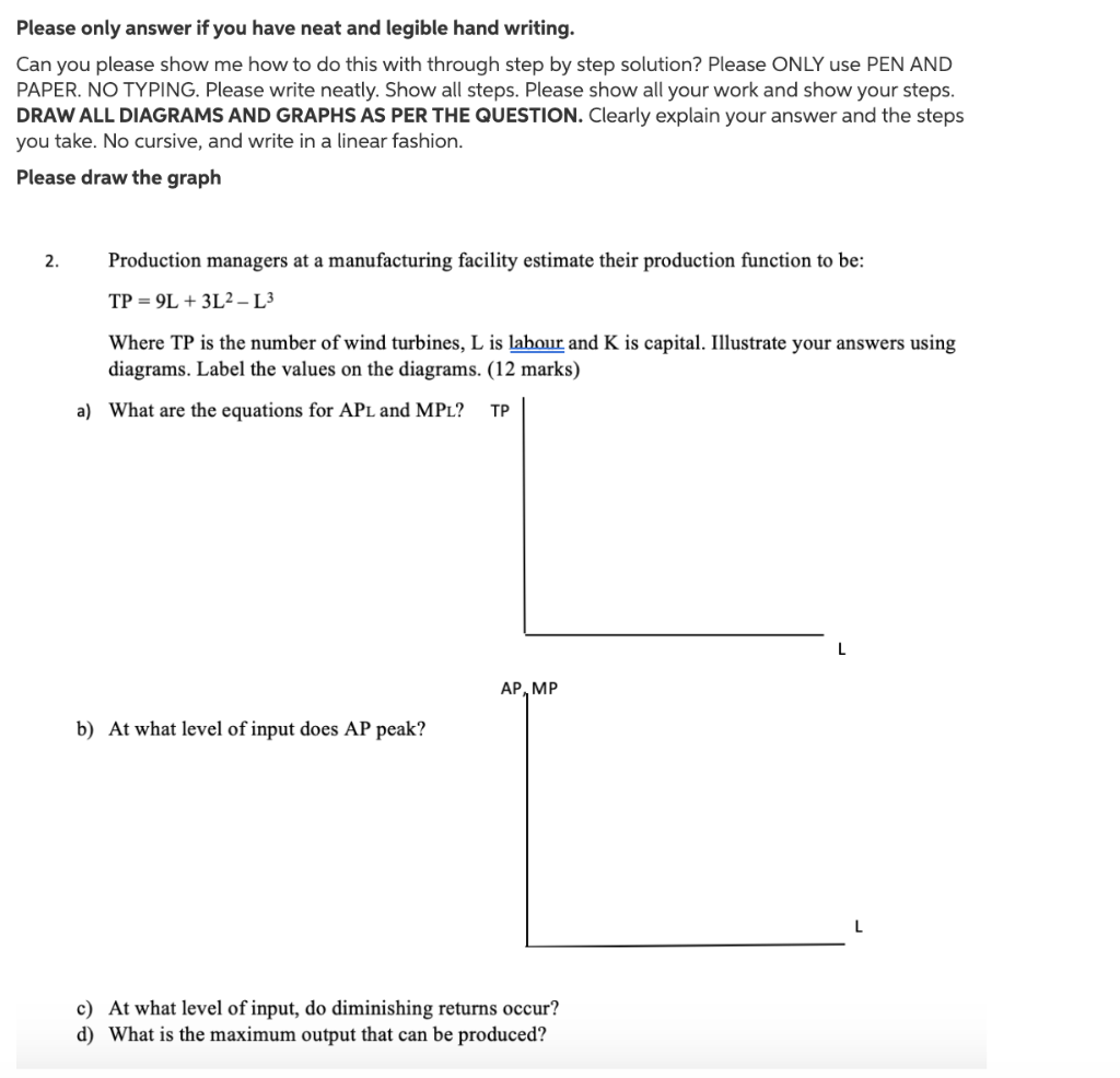 Solved Please only answer if you have neat and legible hand | Chegg.com
