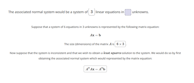Solved The associated normal system would be a system of 3 | Chegg.com