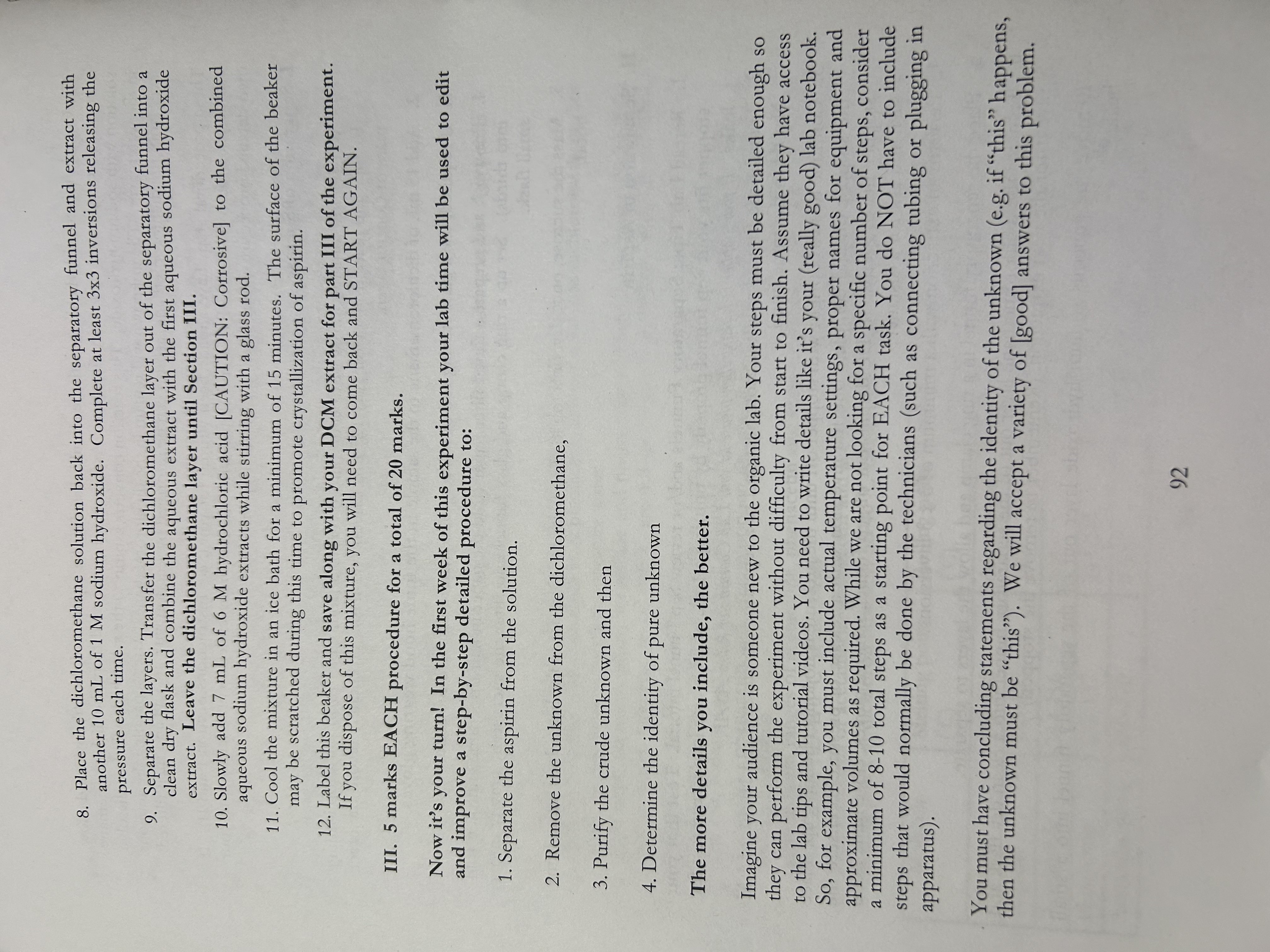 Solved In Section II, Step 2, what is the purpose of adding | Chegg.com