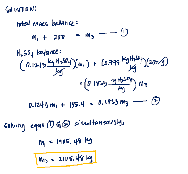 Solved Tell me how to solve m1 and m3 simultaneously using | Chegg.com