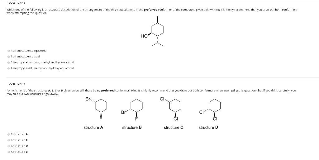 Solved QUESTION 16 Which one of the structures A, B, C or D | Chegg.com