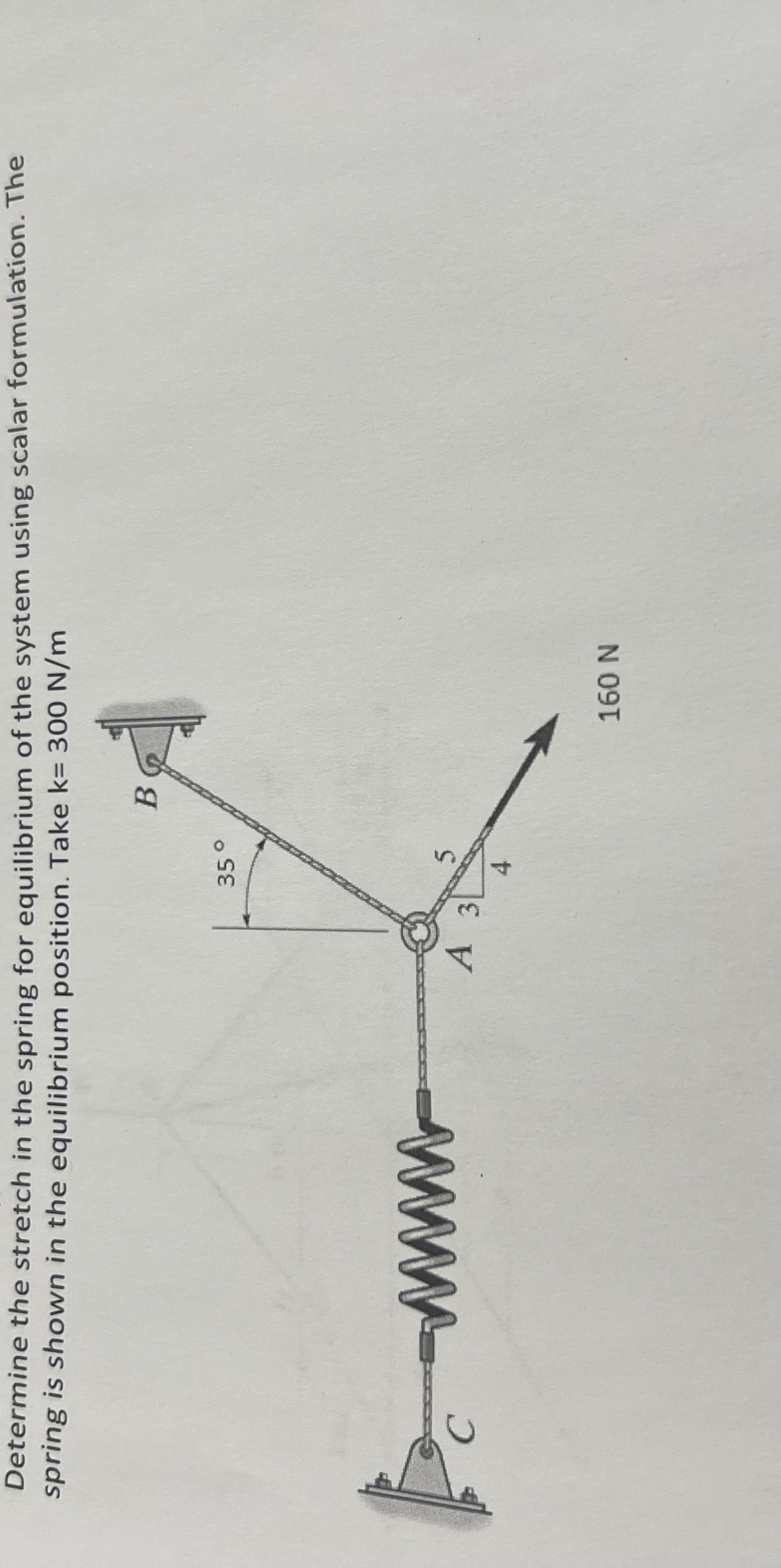 Solved Determine the stretch in the spring for equilibrium | Chegg.com