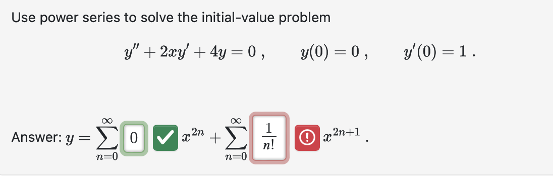 Solved Use power series to ﻿solve the initial-value | Chegg.com