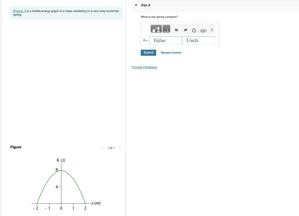 Solved (Figure 1) is a kinetic-energy graph of a mass | Chegg.com
