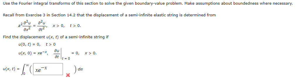 Solved Use the Fourier integral transforms of this section | Chegg.com