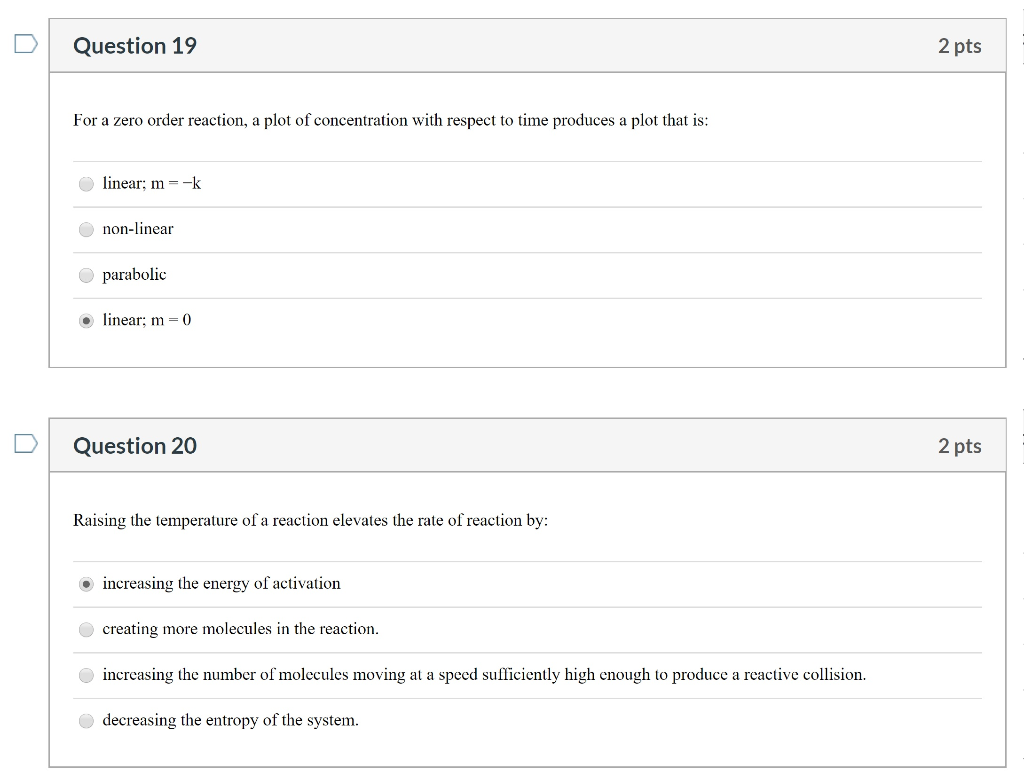 Solved Question 11 2 pts A termolecular step in a reaction | Chegg.com