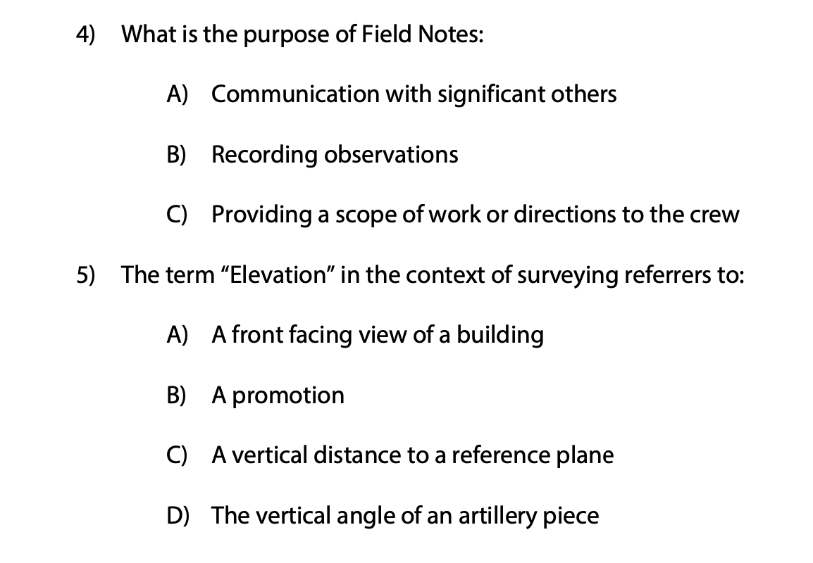 Solved 4) What is the purpose of Field Notes: A) | Chegg.com