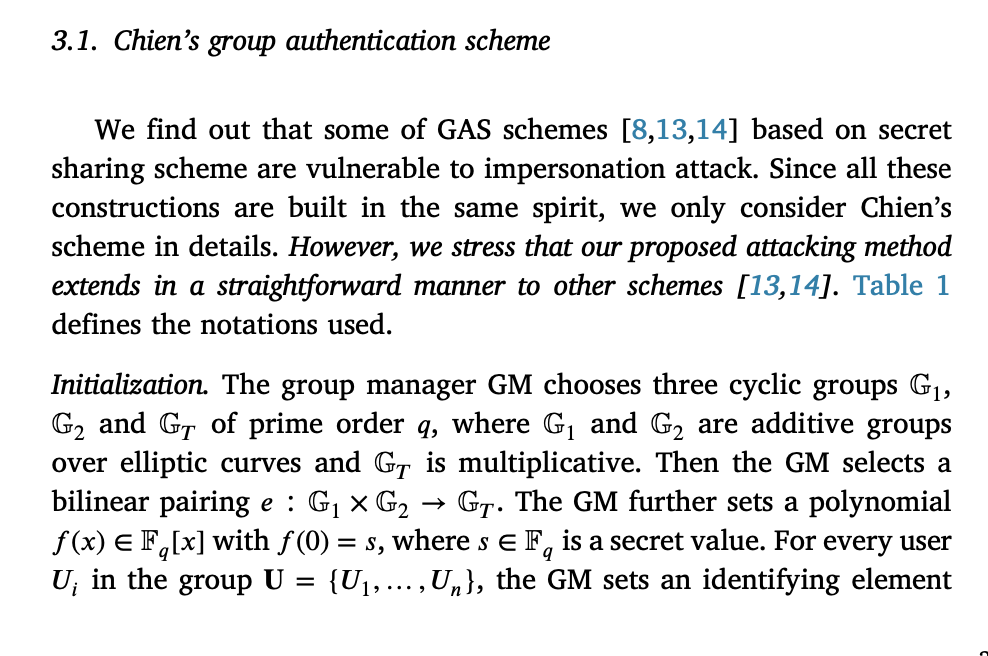 Solved We find out that some of GAS schemes [8,13,14] based | Chegg.com