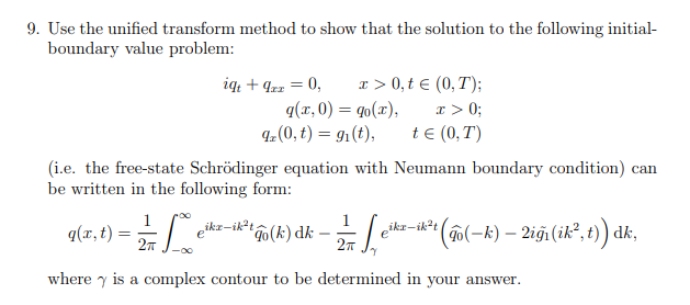 Solved 9. Use the unified transform method to show that the | Chegg.com