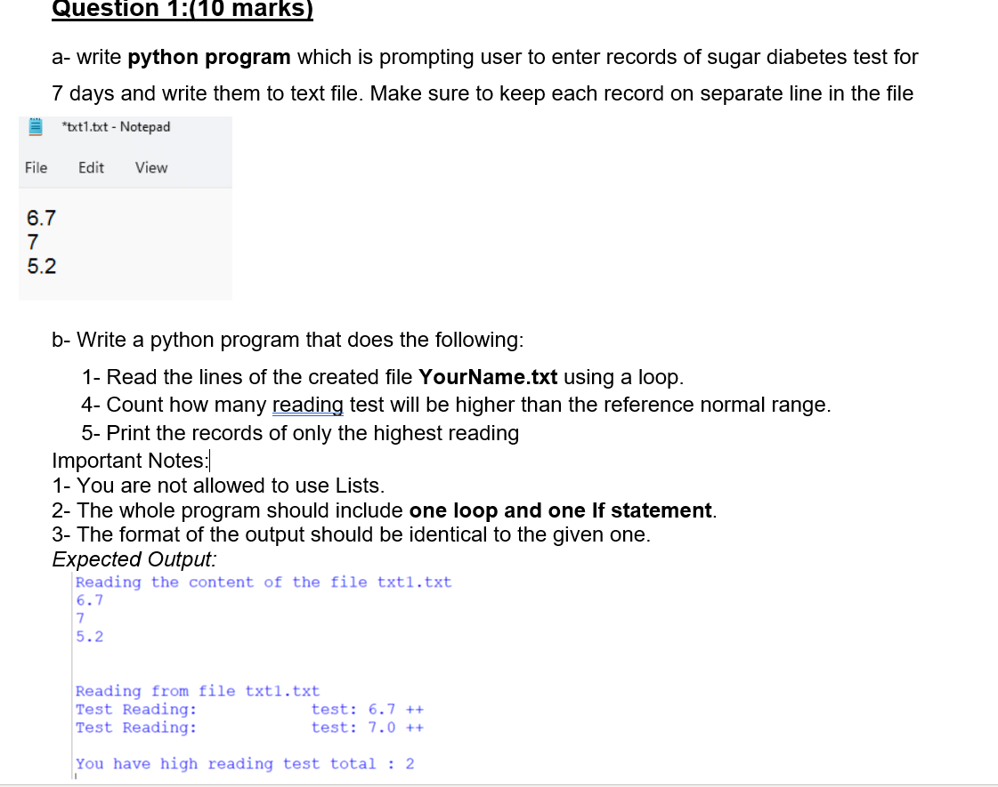 Solved Note: The blood Glucose fasting reference range is | Chegg.com