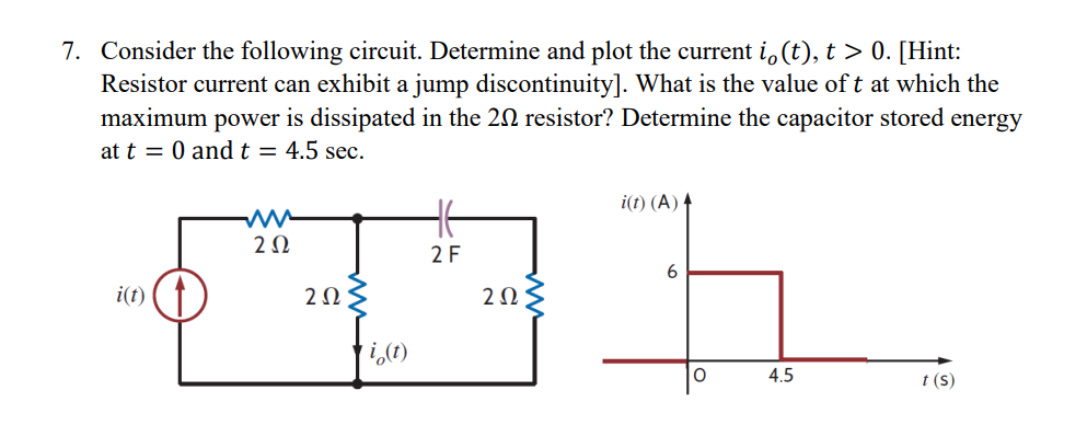 Solved Consider the following circuit. Determine and plot | Chegg.com