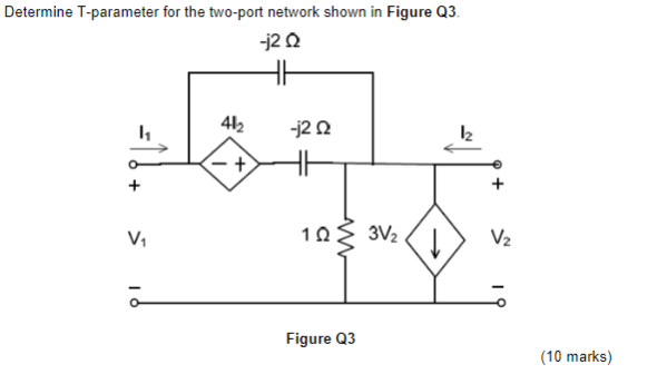 Solved Determine T-parameter for the two-port network shown | Chegg.com
