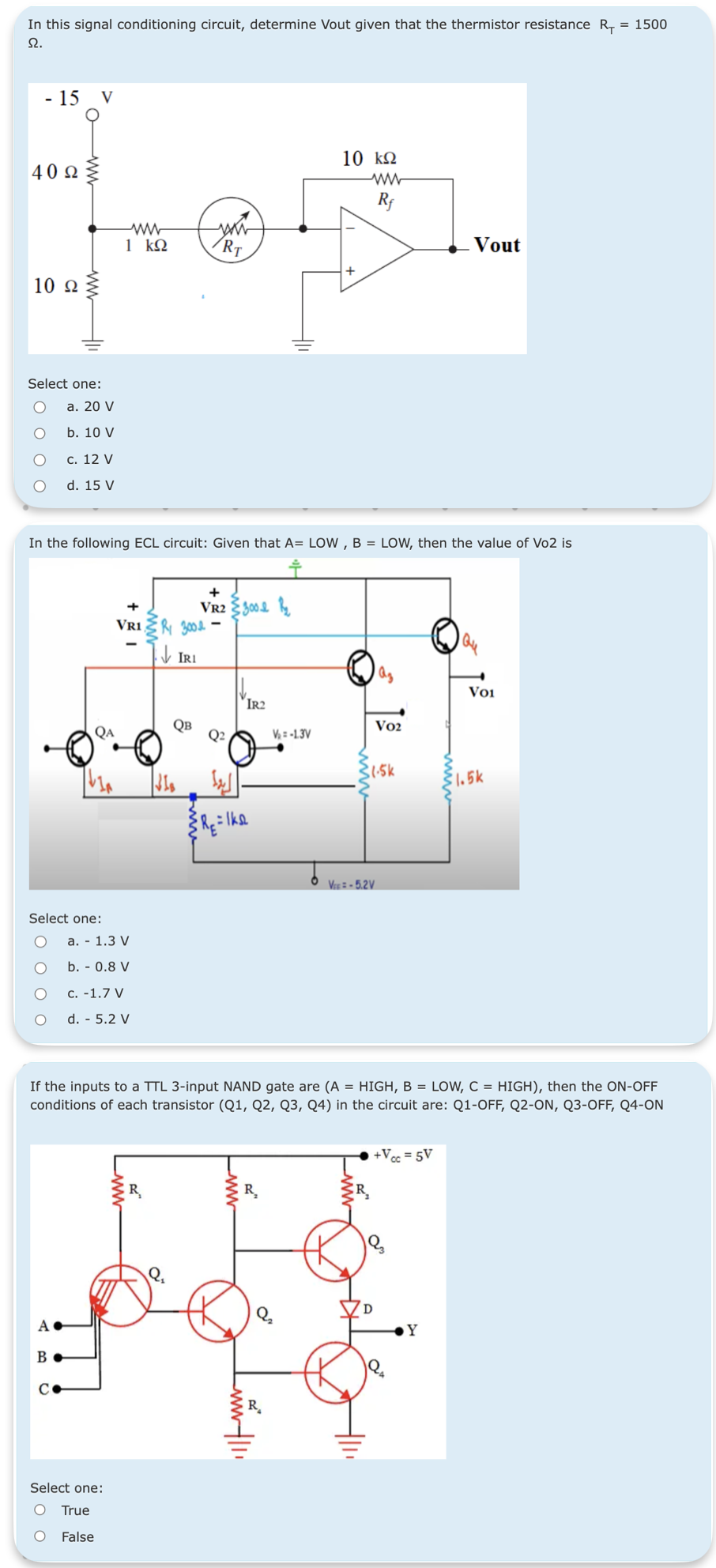 Solved In this signal conditioning circuit, determine Vout | Chegg.com