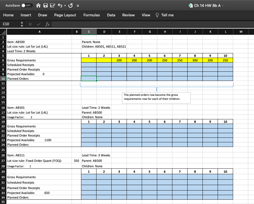 Solved AutoSave OFF À DES Ch 14 HW BE A Home Insert Draw | Chegg.com