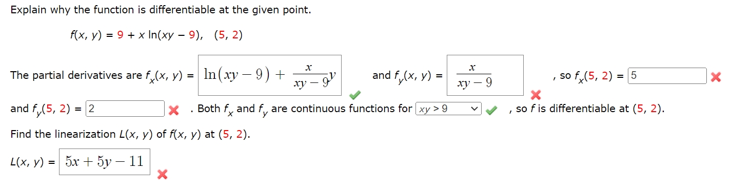 Solved Explain why the function is differentiable at the | Chegg.com