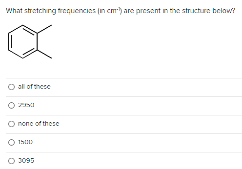 What is the stretching frequency (in cm−1 ) of the | Chegg.com