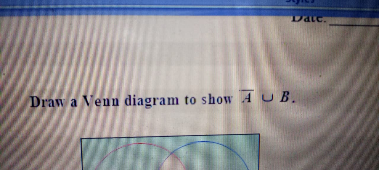 Solved Lac. Draw a Venn diagram to show I UB. | Chegg.com