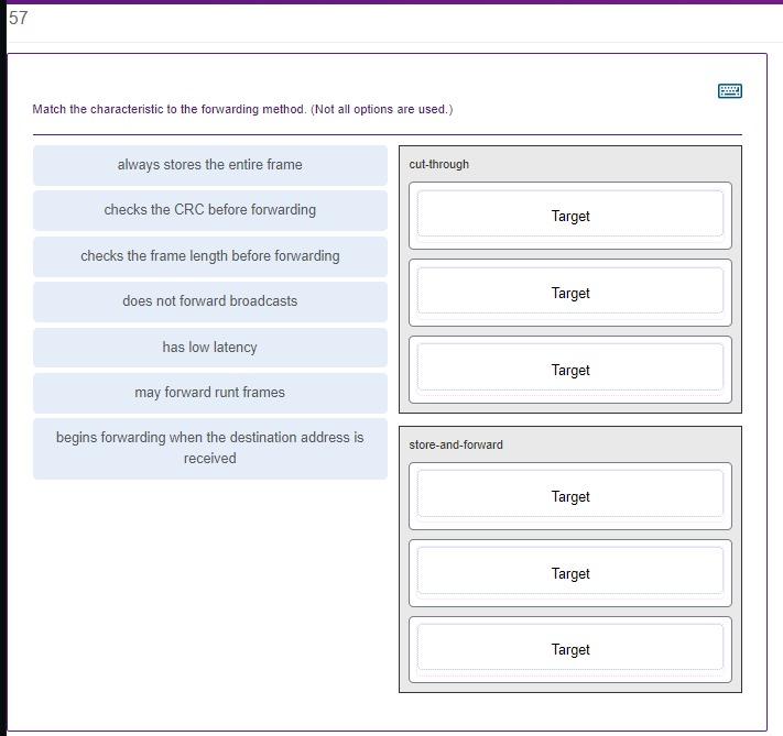 Solved 56 When a switch configuration includes a | Chegg.com