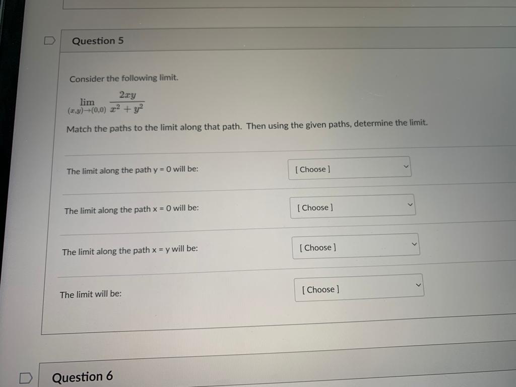 Solved Consider the following limit. lim(x,y)→(0,0)x2+y22xy | Chegg.com