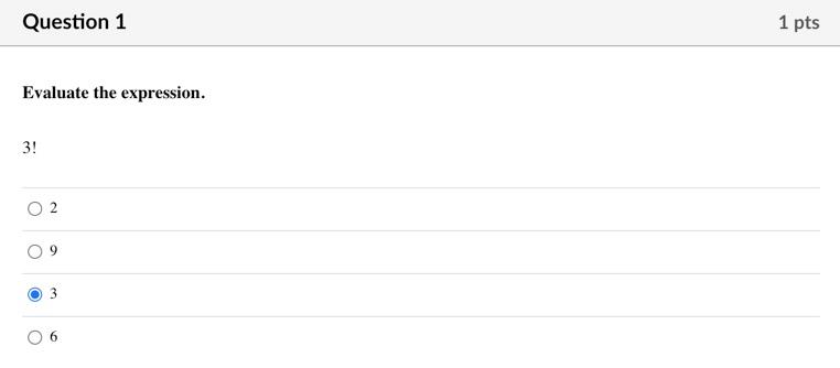 Solved Question 2 1 pts Evaluate the expression. 11! 7! 2! | Chegg.com