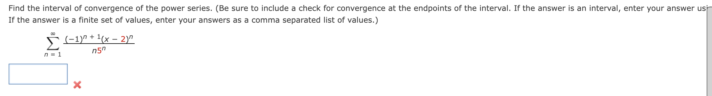 Solved If the answer is a finite set of values, enter your | Chegg.com